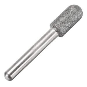 uxcell Diamond Burrs Bits Grinding Drill Carving Rotary Tool for Glass Stone Ceramic 150 Grit 1/4" Shank 10mm Cylinder Ball Nose 10 Pcs