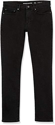 Amazon Essentials Men's Skinny-Fit Stretch Jean, Black, 35W x 32L