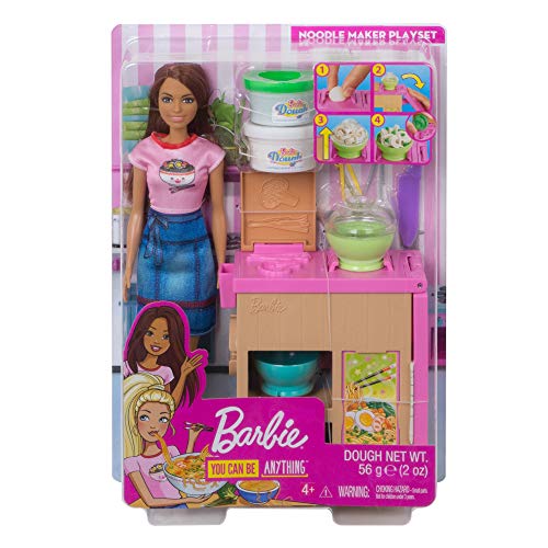 ​Barbie Noodle Bar Playset with Brunette Doll, Workstation and Accessories