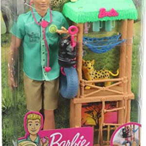 Barbie Careers Doll & Playset, Wildlife Vet Theme with Ken Doll, Furniture & Accessories