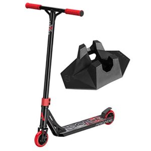 arcade pro scooters - stunt scooter for kids 8 years and up - perfect for beginners boys and girls - best trick scooter for bmx freestyle tricks (black/red)