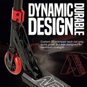 ARCADE Pro Scooters - Stunt Scooter for Kids 8 Years and Up - Perfect for Beginners Boys and Girls - Best Trick Scooter for BMX Freestyle Tricks (Black/Red)