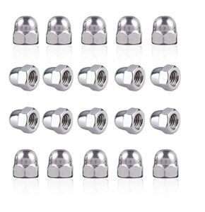 binifimux 100pcs m4-0.7mm acorn cap nuts, 304 stainless steel / a2-70/18-8, plain finish, din1587