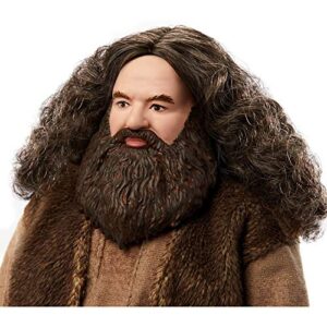 Mattel Harry Potter Rubeus Hagrid Collectible Doll, Approx. 12-inch Wearing Belted Shirt and Vest. with Dragon Accessory, Gift for 6 Year Olds and Up