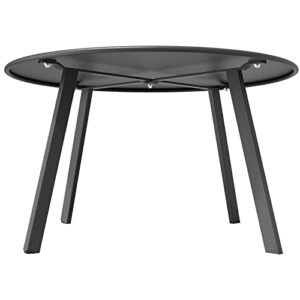 Grand Patio Round Steel Patio Coffee Table, Weather Resistant Outdoor Large Side Table,( Black, 1 PC)