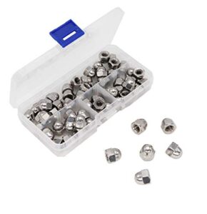 binifimux 60pcs 1/4-20 inch acorn cap nuts, 18-8/304 stainless steel