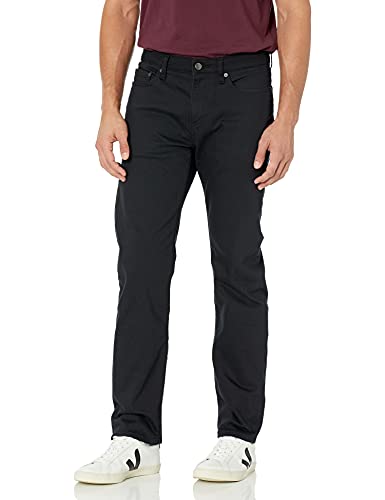 Amazon Essentials Men's Straight-Fit Stretch Jean, Black, 33W x 28L