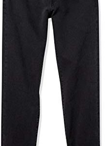 Amazon Essentials Men's Straight-Fit Stretch Jean, Black, 33W x 28L