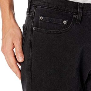 Amazon Essentials Men's Straight-Fit Stretch Jean, Black, 33W x 28L