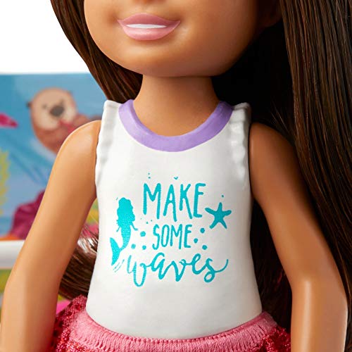 Barbie Club Chelsea Doll and Aquarium Playset, 6-inch Brunette, with Accessories