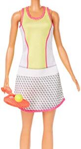 Barbie Blonde Tennis Player Doll with Tennis Outfit, Racket and Ball