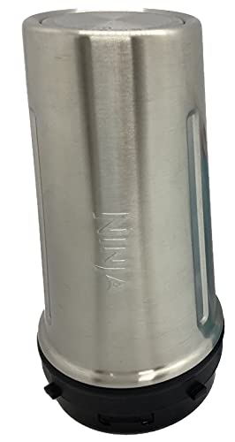 Genuine Ninja 24oz Stainless Steel Double-Wall Thermo Insulated Cup for Auto-IQ Blender, 2-Pack, Cup Only No Lid