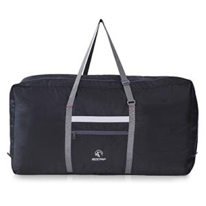 REDCAMP 100L Foldable Extra Large Duffle Bag 31 Inch, Lightweight Travel Duffel Bag with Adjustable Strap for Men Women, Black