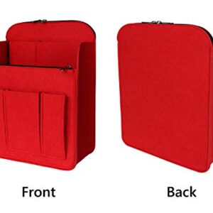 APSOONSELL Backpack Organizer Insert, Felt Bag Organizer for Backpack Rucksack Shoulder Bag Shaper Foldable, Red, XL