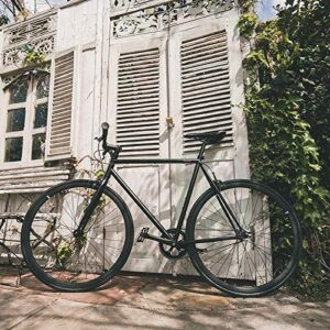 6KU Fixed Gear Single Speed Urban Fixie Road Bike, Slate XL/58cm