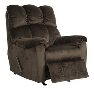 signature design by ashley foxfield casual manual rocker recliner, dark brown