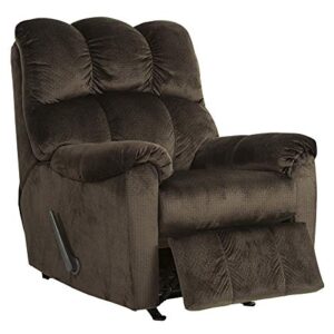 Signature Design by Ashley Foxfield Casual Manual Rocker Recliner, Dark Brown