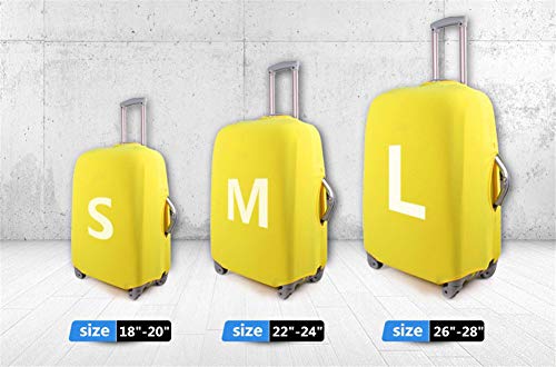 BIGCARJOB Travel Dust-proof Suitcase Cover Sunflower Print Clear Luggage Cover Protector Tsa Approved for 26-28inch