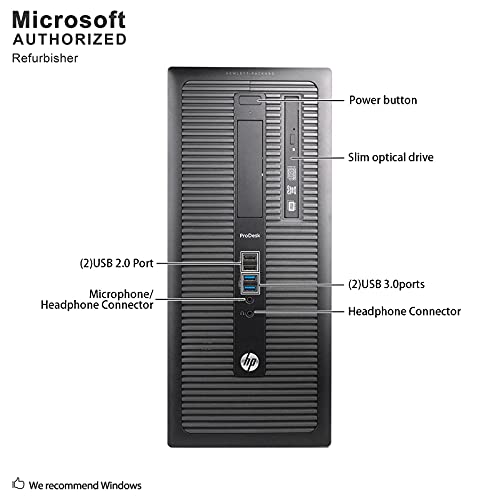 Fastest hp Desktop Business Tower Computer PC (Intel Ci5-4570, 16GB Ram, 2TB HDD + 120GB SSD, Wireless WiFi, Display Port, USB 3.0) Win 10 Pro (Renewed)