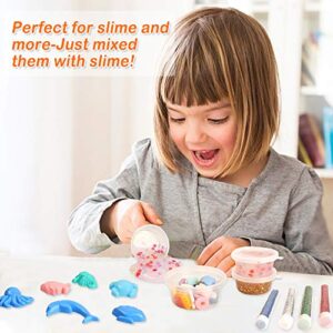 Slime Supplies Kit, 162 Pack Add Ins Slime Kit for Kids Girls Slime Making, Including Foam Balls, Glitter, Fishbowl Beads, Charms, Clear Containers by WINLIP