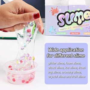 Slime Supplies Kit, 162 Pack Add Ins Slime Kit for Kids Girls Slime Making, Including Foam Balls, Glitter, Fishbowl Beads, Charms, Clear Containers by WINLIP