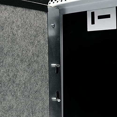 Access Door 6" X 6" Sound Rated Steel Access Panel Felt Covered Door for Concealed Wall/Ceiling Application with Slotted Lock - [Outer Dimensions: 7" Width X 7" Height]