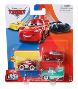 disney cars mini racers 'nighttime in radiator springs' 3-pack cruisin' lighting mcqueen, red ramone, flo