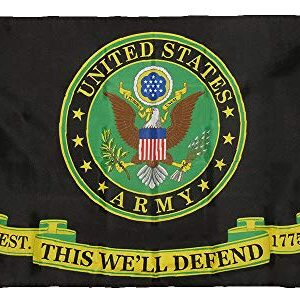 Trade Winds 3x5 U.S. Army Flag This We'll Defend Black Symbol II 150D Poly Flag 3'x5' F1860 Fade Resistant Premium