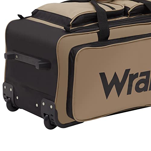 Wrangler Wesley Rolling Duffel Bag, Tannin, Large 30-Inch