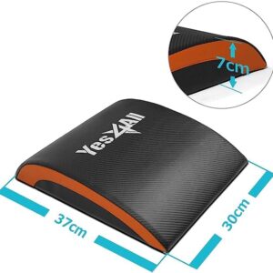 Yes4All Ab Mat For Sit Up 15"" Situps Pad Thick Workout Mat Comfortable for Abdominal Exercises, Crunches, Push-Ups, Core Training, Lower Back Support and Stretches Ab Muscles