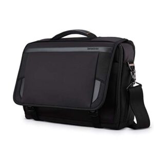 samsonite pro slim messenger, black, 15.6-inch