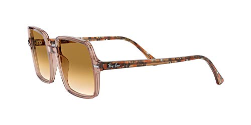 Ray-Ban Women's RB1973 Square II Sunglasses, Transparent Light Brown/Clear Gradient Brown, 53 mm