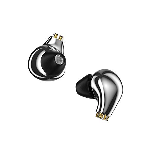 Linsoul BLON BL03 HiFi 10mm Carbon Diaphragm Dynamic Driver in-Ear Earphone IEM with 0.78mm 2pin Detachable Cable (with mic, Silver)