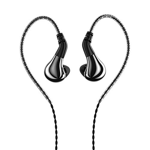 Linsoul BLON BL03 HiFi 10mm Carbon Diaphragm Dynamic Driver in-Ear Earphone IEM with 0.78mm 2pin Detachable Cable (with mic, Silver)