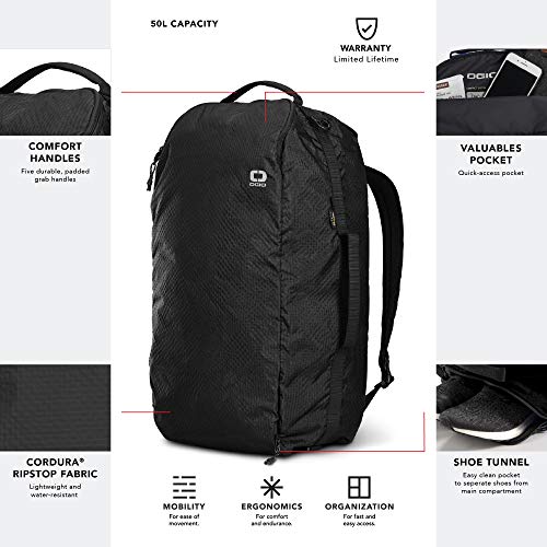 OGIO FUSE Lightweight Duffle (Black, 50 Liter)