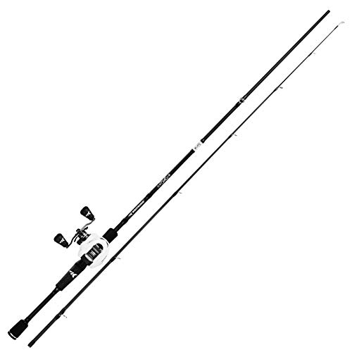 KastKing Crixus Fishing Rod and Reel Combo, Baitcasting, 7ft, Med Heavy, Left Handed, 2pcs