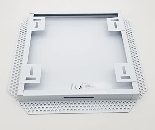 Access Door 10" X 10" Steel Access Panel Door with Plaster Bead Frame for Wall/Ceiling Application with Slotted Lock - [Outer Dimensions: 11" Width X 11" Height]