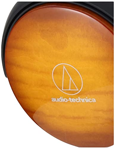 Audio-Technica ATH-WP900 Over-Ear High-Resolution Headphones, Flame Maple/Black, Adjustable