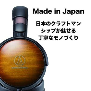 Audio-Technica ATH-WP900 Over-Ear High-Resolution Headphones, Flame Maple/Black, Adjustable