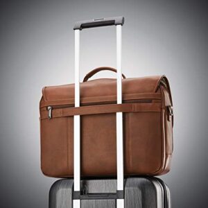 Samsonite Classic Leather Flapover, Cognac, One Size