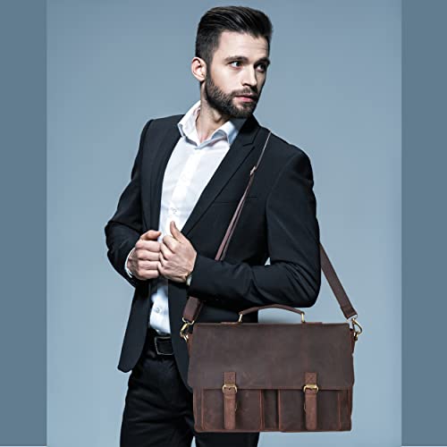 Brown Vintage Messenger Bags For Him And Her | Leather | Adjustable Shoulder Strap | Multiple Compartment | Sleek Design