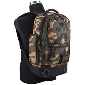 FUEL High Capacity Lifestyle Backpack with High Density Foam Straps, Camo/Black