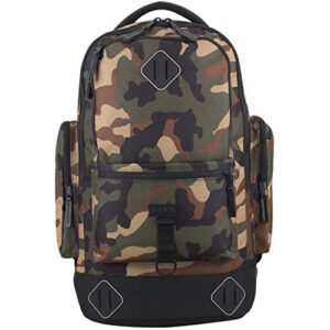 FUEL High Capacity Lifestyle Backpack with High Density Foam Straps, Camo/Black