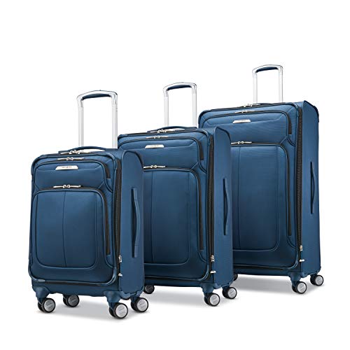 Samsonite Solyte DLX Softside Expandable Luggage with Spinner Wheels, Mediterranean Blue, 3-Piece Set (20/25/29)