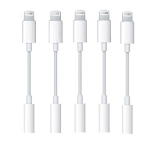 apple 5 pack lightning to 3.5mm headphone jack adapter