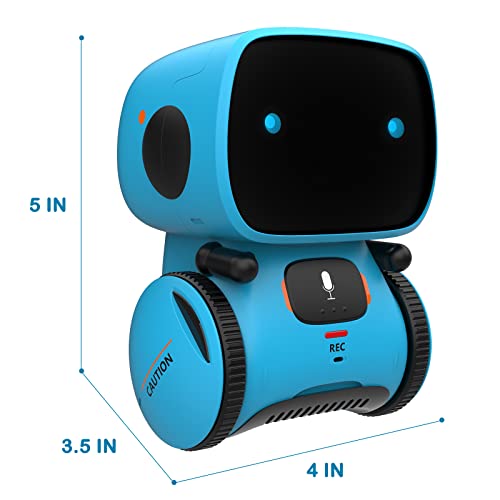 GILOBABY Kids Robot Toys, Interactive Robot Companion Smart Talking Robot with Voice Control Touch Sensor, Dancing, Singing, Recording, Repeat, Birthday Gifts for Boys Ages 3+ Years (Blue)