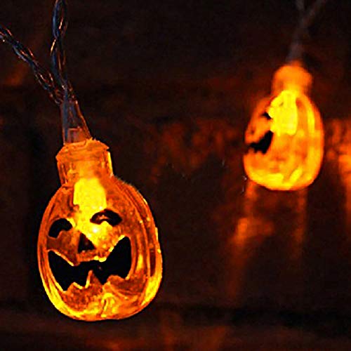 RISEDC Halloween LED String Lights Pumpkin Lantern DIY Garden Strings Home Outdoor Decor lamp Battery Powered-Pumpkin lanternA