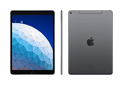 Apple iPad Air (10.5-inch, Wi-Fi + Cellular, 256GB) - Space Gray (Renewed)