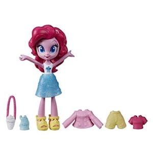 my little pony equestria girls fashion squad pinkie pie, 3-inch potion mini doll toy with outfit and surprise accessories for kids 5 and up