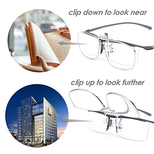 LUFF Reading Glasses Clip Anti-blue light Magnifying Glass Portable Clips(4.0X)